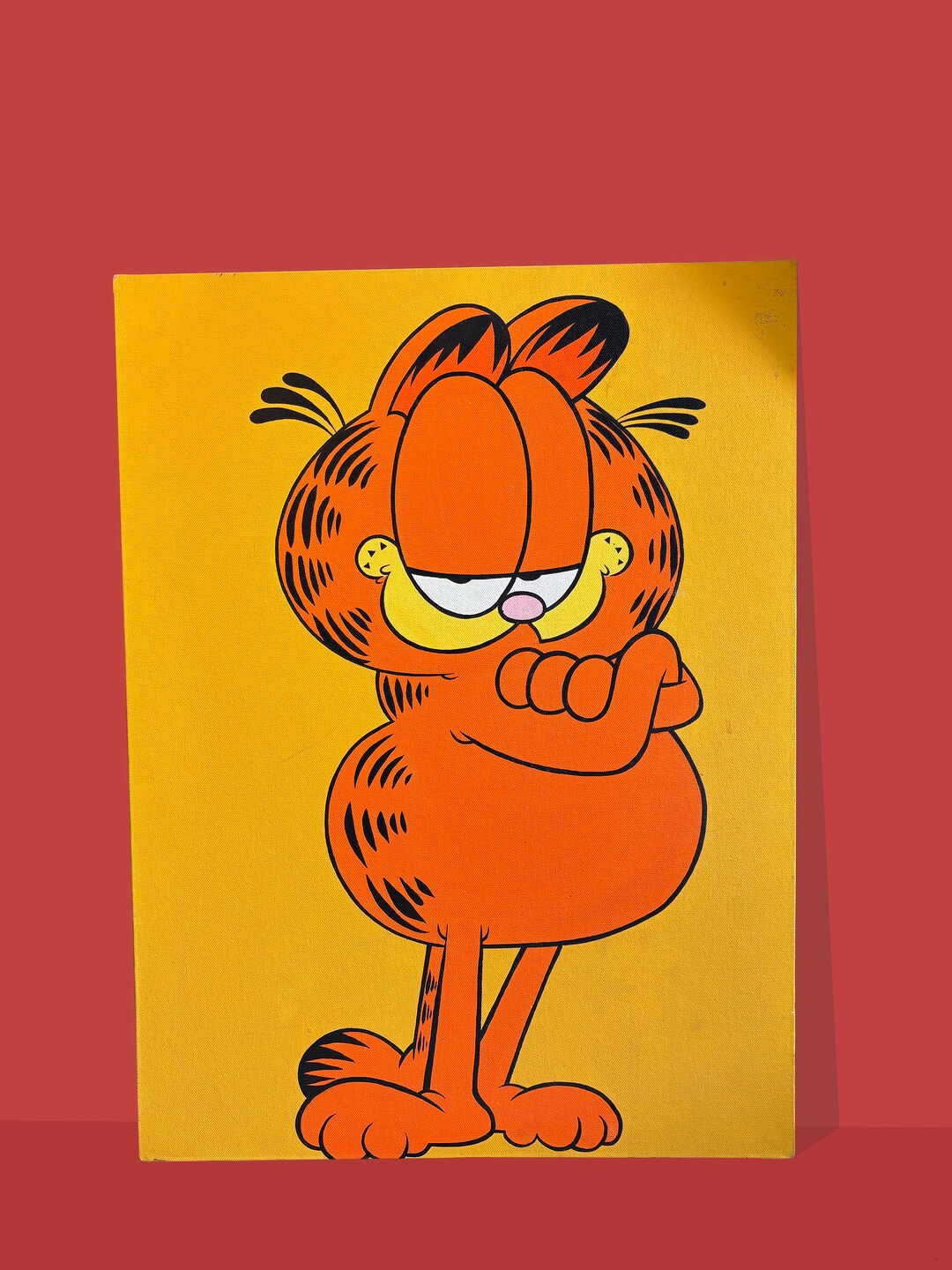Garfield Acrylic Canvas Painting - Etsy