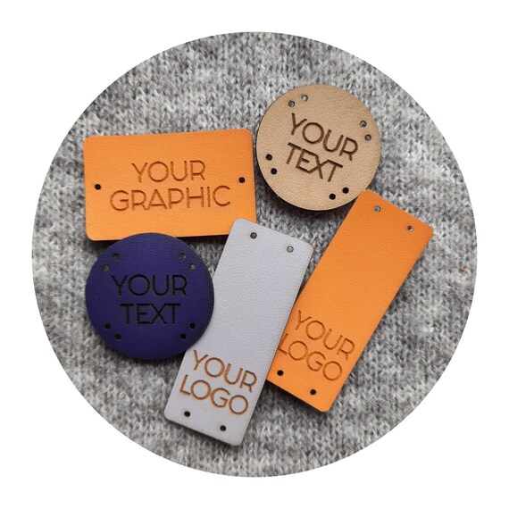 1000x PREMIUM PU leather tags Pvc leather-goods label | Etsy