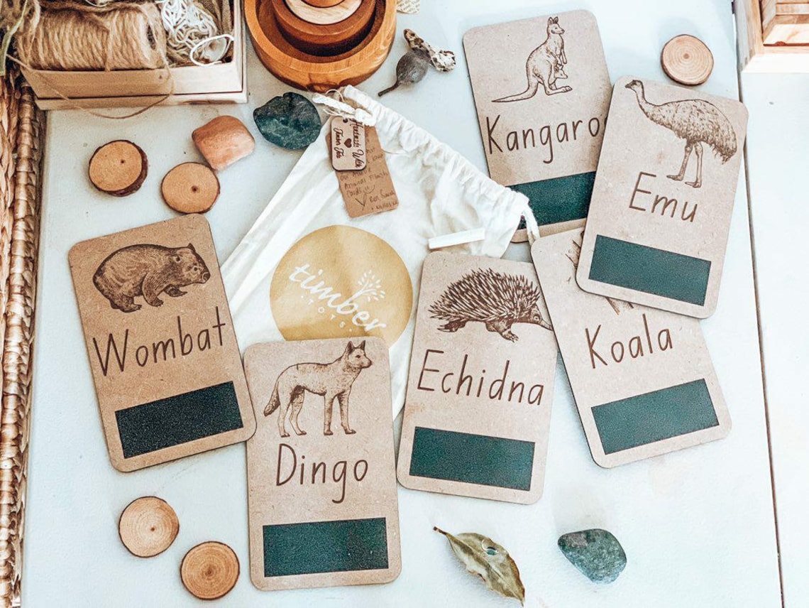 Australian Native Animal Flash Cards - Etsy Canada