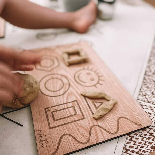 Wooden Playdough Board - Etsy