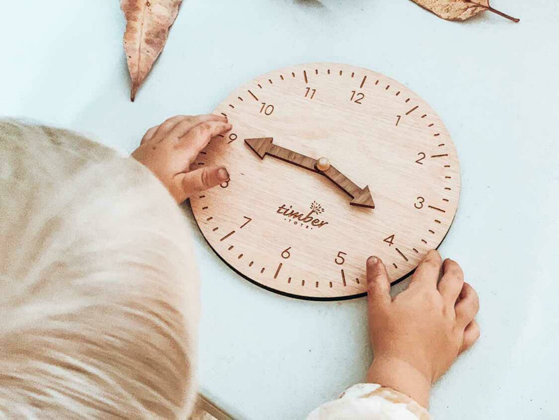 Montessori Timber Learning Clock - Etsy