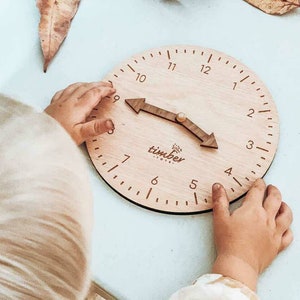 Montessori Timber Learning Clock - Etsy