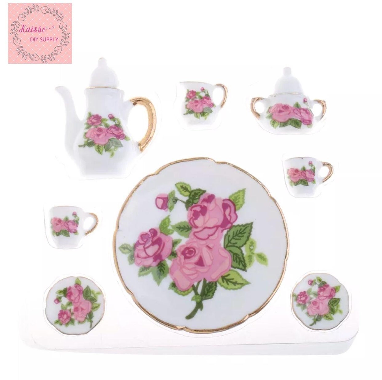 1:6 Dollhouse Tea Set Miniature Tea Set Dollhouse Decoration - Etsy