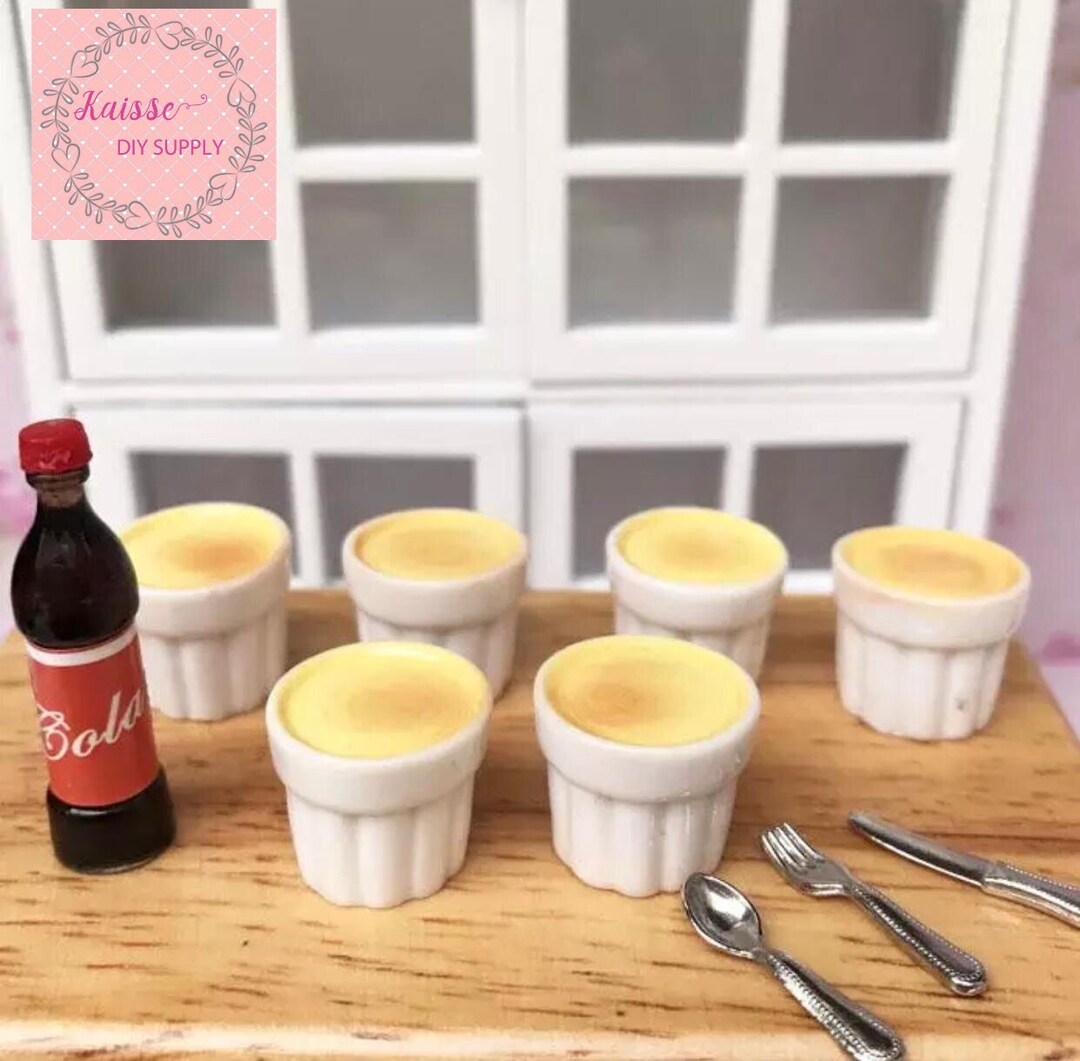 1:12 Dollhouse Set of 6 Pudding Miniature Pudding Miniature - Etsy