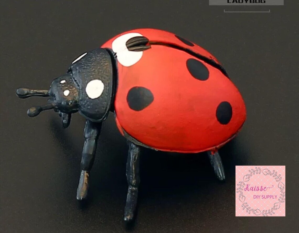 Ladybug Miniature, Ladybug Figurine , Garden Decoration , Garden ...
