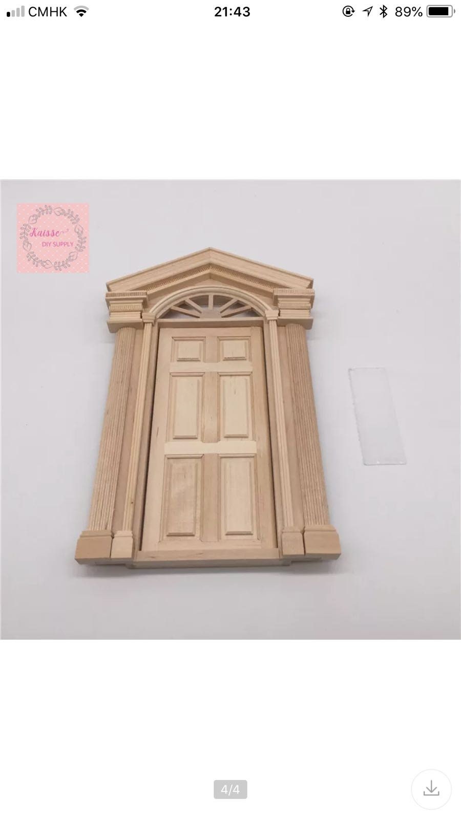 1:12 Scale Dollhouse Miniature Wood Door Front Door DIY - Etsy