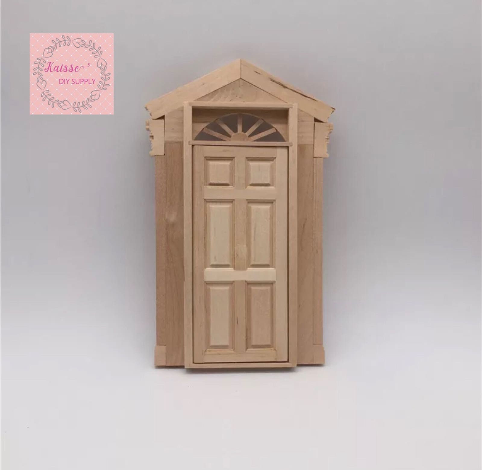1:12 Scale Dollhouse Miniature Wood Door Front Door DIY - Etsy