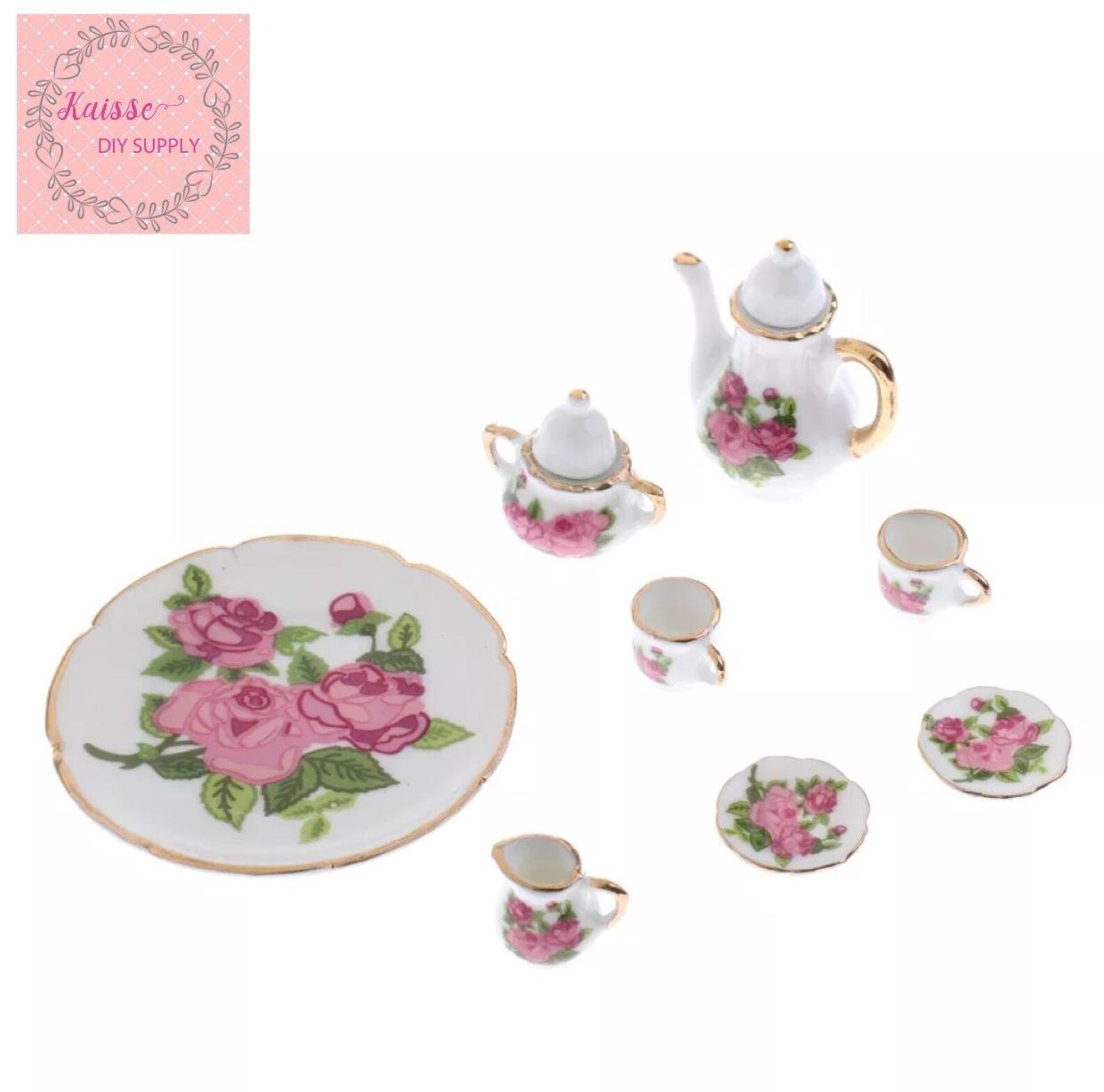 1:6 Dollhouse Tea Set Miniature Tea Set Dollhouse Decoration - Etsy