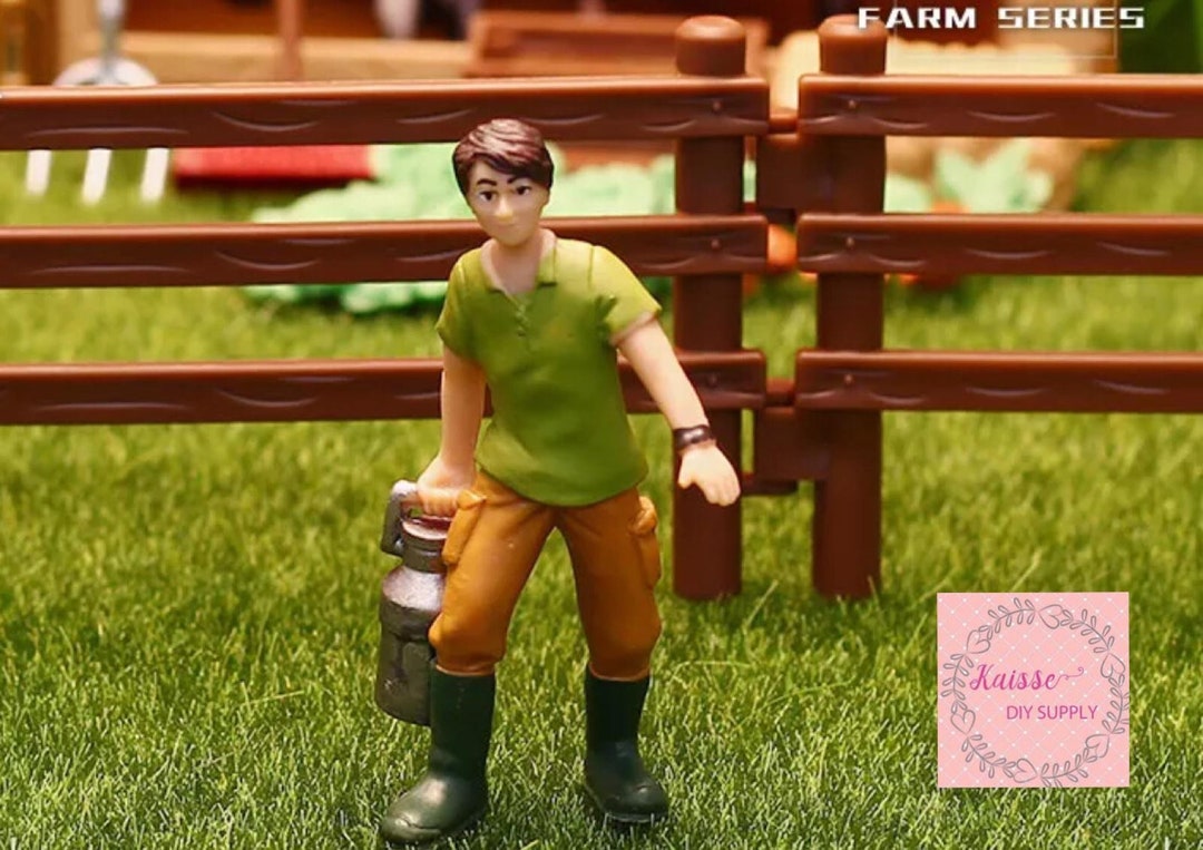Farmer Miniature, Farmer Figurine , Gardener Miniature, Garden ...