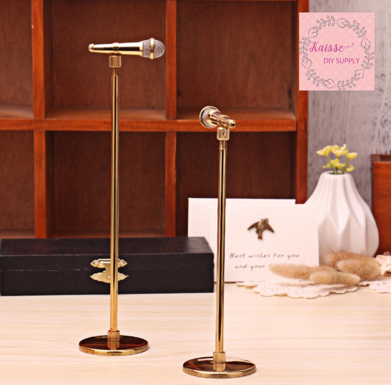 Micrófono personalizado en miniatura chapado en oro, micrófono ...