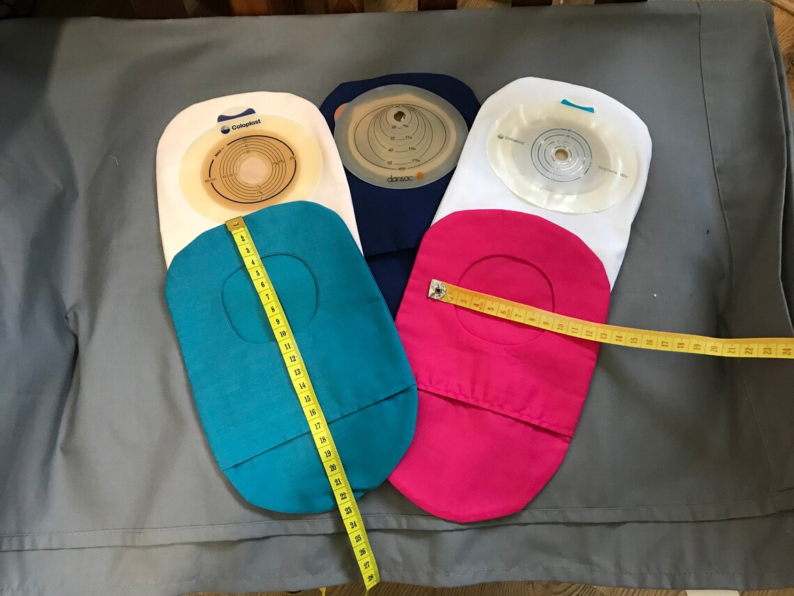 Chic Stoma Bag Covers Heart Design Handmade for Ileostomy and Colostomy ...
