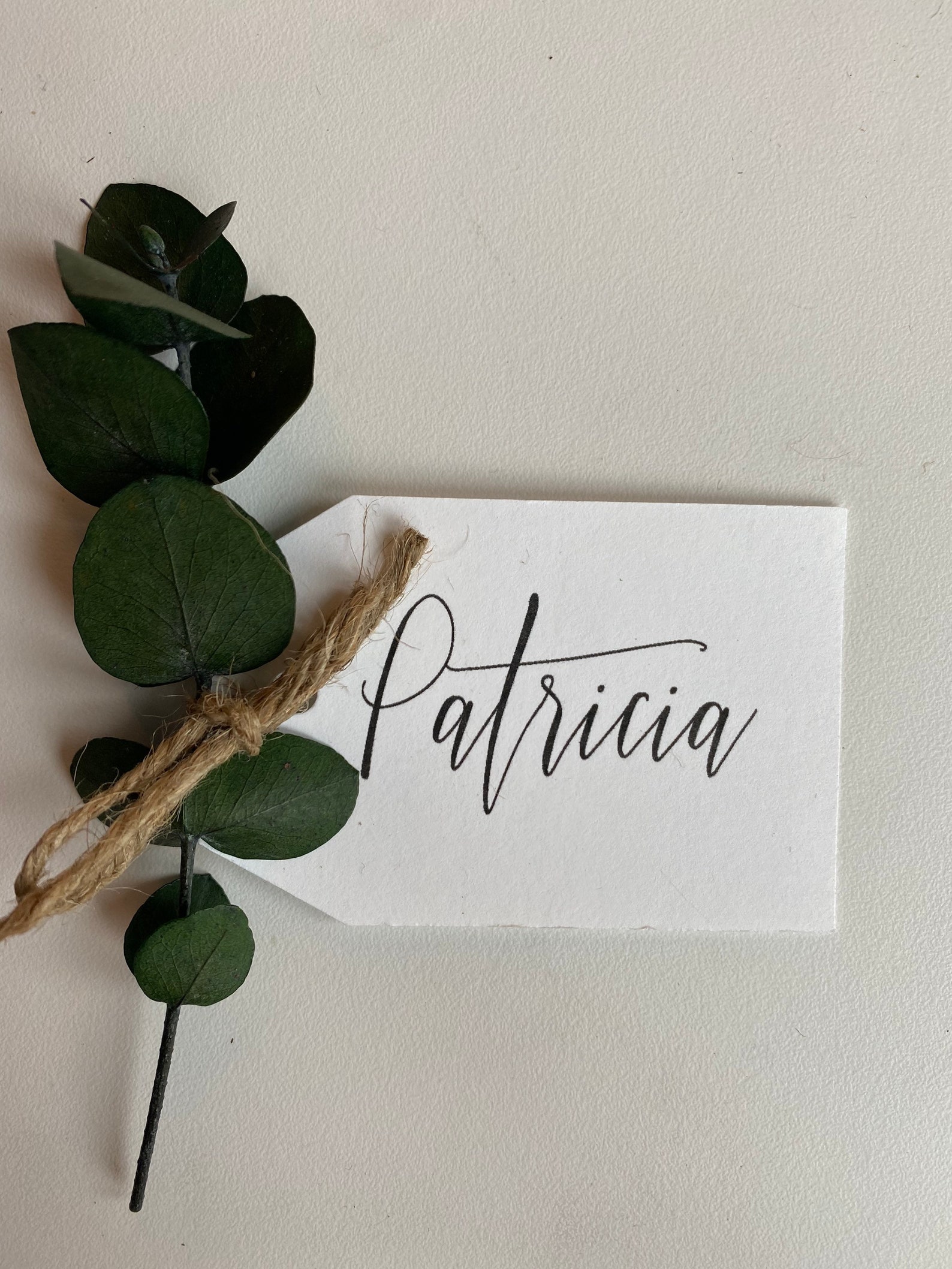 Calligraphy Place Setting Dried / Preserved Eucalyptus for | Etsy UK