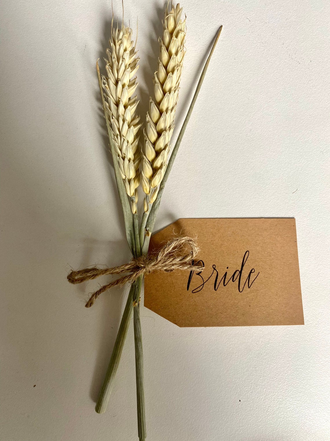 Calligraphy Preserved Dried Wheat Wedding / Dinner Party Name - Etsy