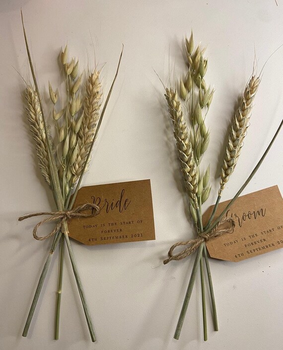 Calligraphy Preserved Dried Wheat Wedding / Dinner Party Name - Etsy