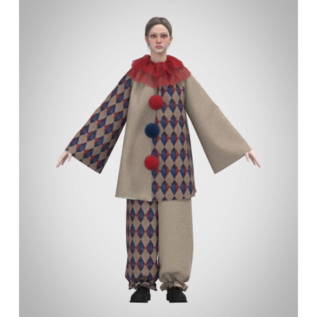 Clown Costume Sewing Pattern PDF | Printable DIY Costume Pattern for ...