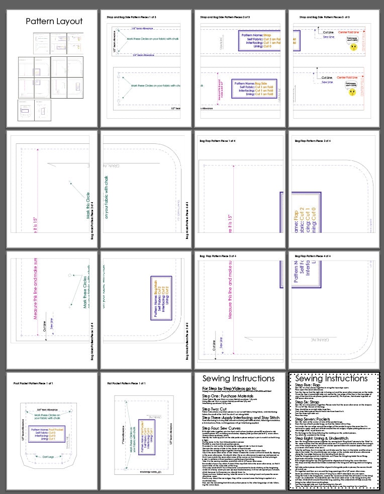 Messenger Bag Pattern & Video - Etsy