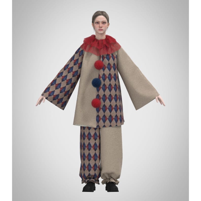 Clown Costume Sewing Pattern PDF | Printable DIY Costume Pattern for ...