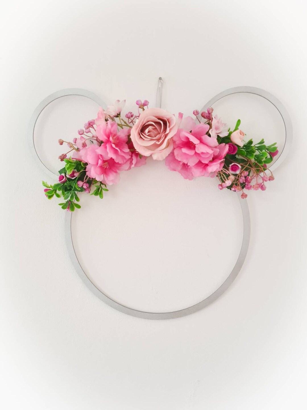 Disney Inspired Mickey Mouse Floral Wreath Artificial - Etsy UK