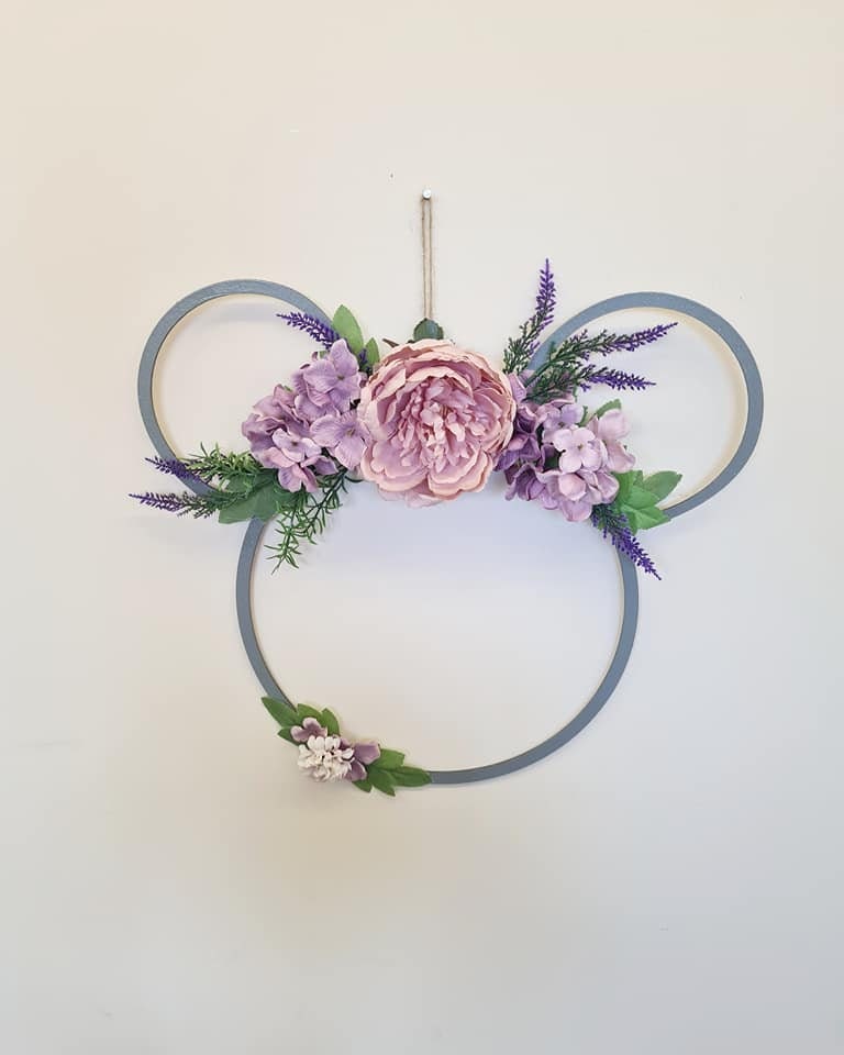 Disney inspired Mickey Mouse Floral Wreath Artificial | Etsy