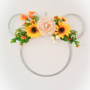 Disney Inspired Mickey Mouse Floral Wreath Artificial - Etsy UK