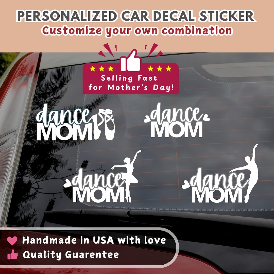 Ballet Dance Mom Car Sticker – Boy Ballet Dancer Decal- Car Window ...