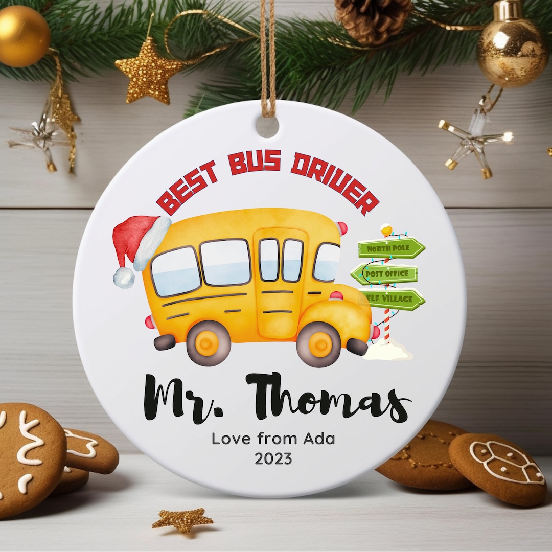 Best Bus Driver-personalized School Bus Driver Christmas Keepsake ...