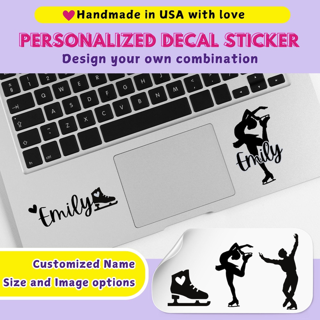 Personalized Figure Skating Decal: Custom Name Sticker - Etsy