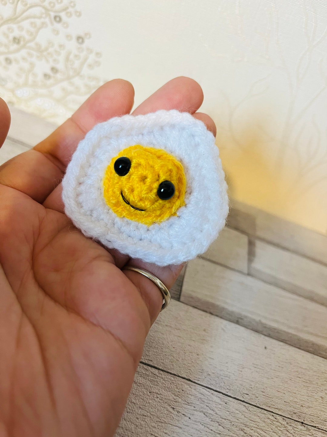 Crochet Egg, Fried Egg, Egg Keyring - Etsy