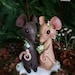 Mouse Wedding Cake Topper Mice Rats Animal Theme Bride Groom Winter ...
