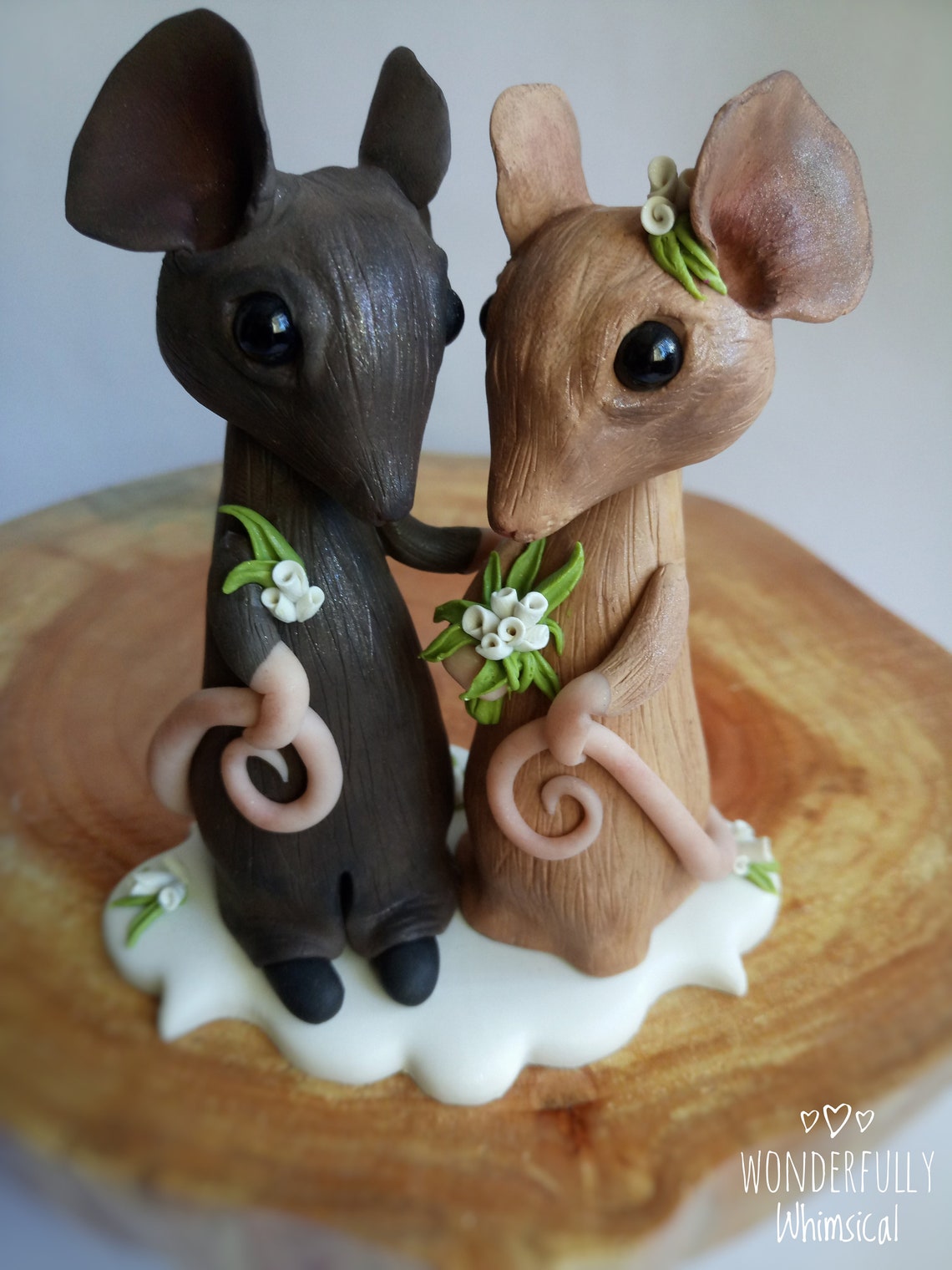 Mouse Wedding Cake Topper Mice Rats Animal Theme Bride Groom - Etsy