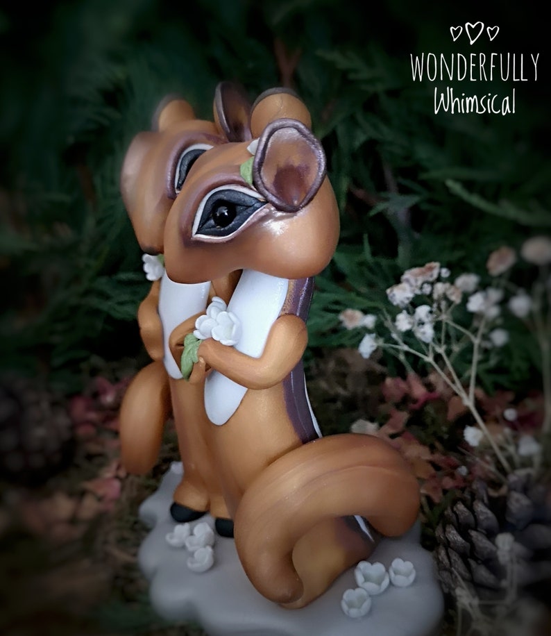 Chipmunk Wedding Cake Topper Bride Groom Animal Rustic | Etsy