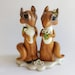 Chipmunk Wedding Cake Topper Bride Groom Animal Winter Autumn Fall ...