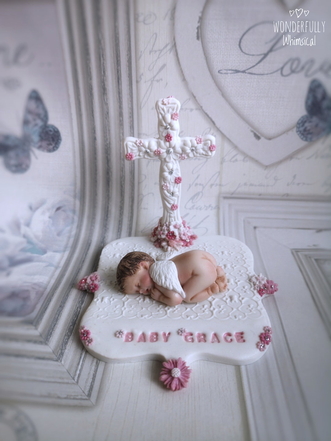 Baby Miscarriage Pregnancy Loss Infant Child Sculpture Clay Angel Wings ...