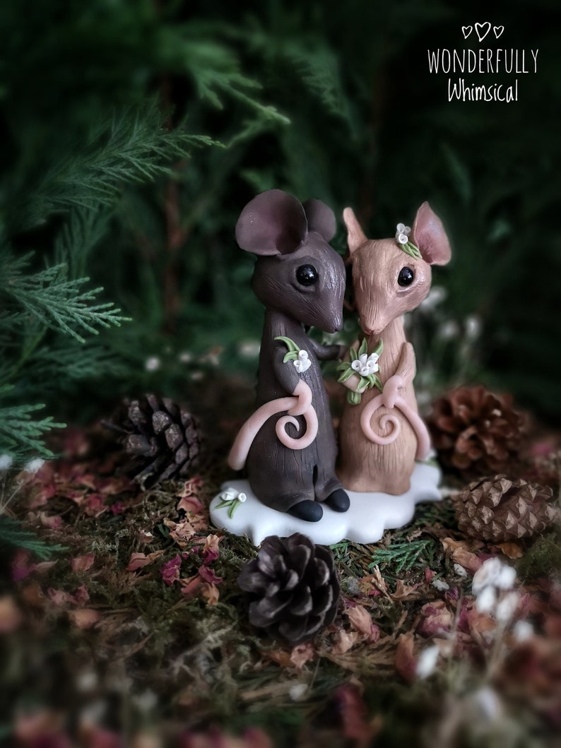 Mouse Wedding Cake Topper Mice Rats Animal Theme Bride Groom - Etsy