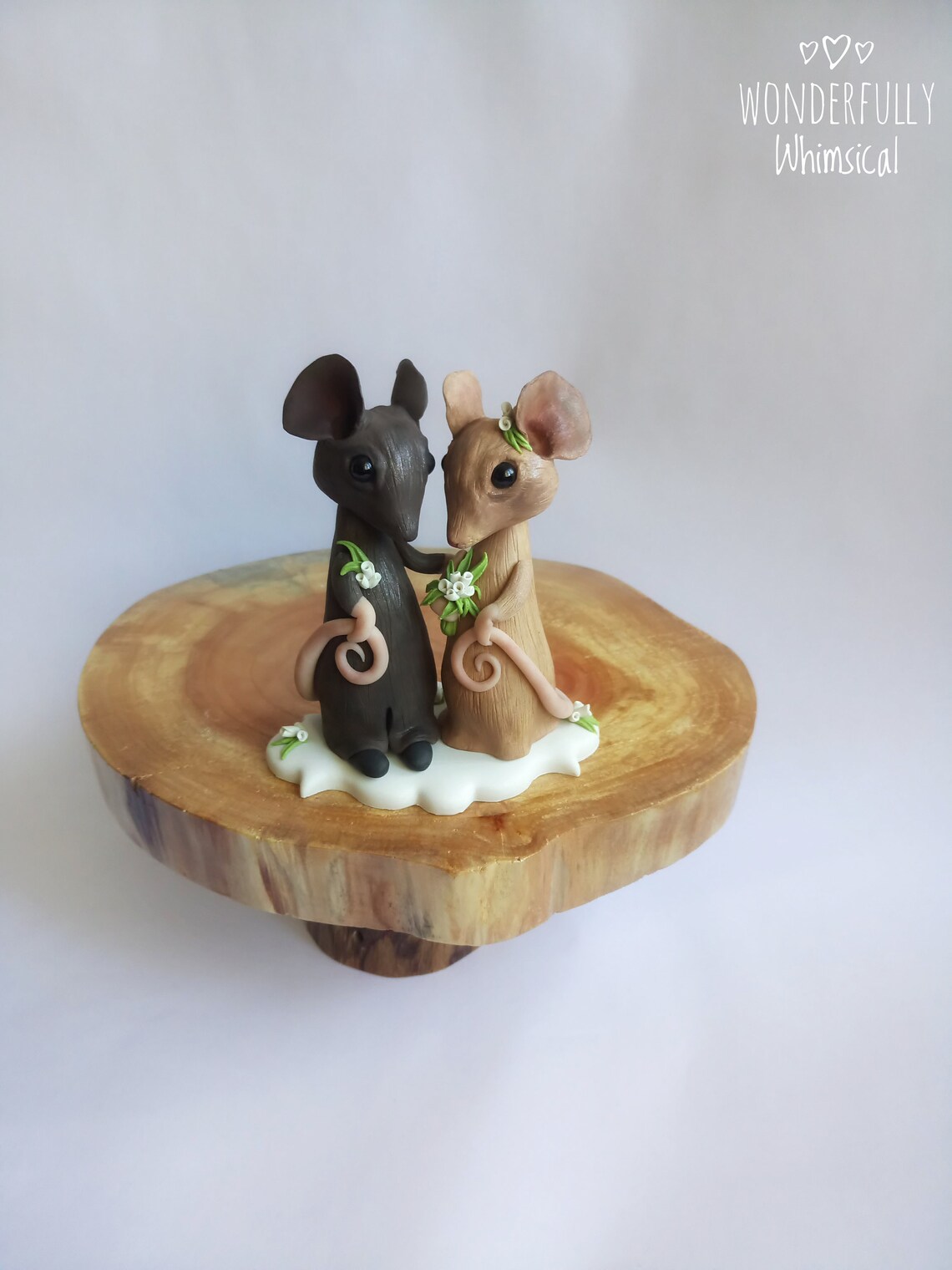 Mouse Wedding Cake Topper Mice Rats Animal Theme Bride Groom Winter ...