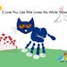 Pete the Cat Valentine Handprint Craft, I Love You Art (PDF Digital ...