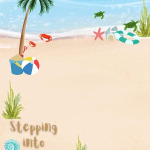 Stepping Into Summer Footprint Craft Printable Template. - Etsy