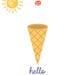 Hello Summer Ice Cream Cone Handprint Craft Template - Etsy