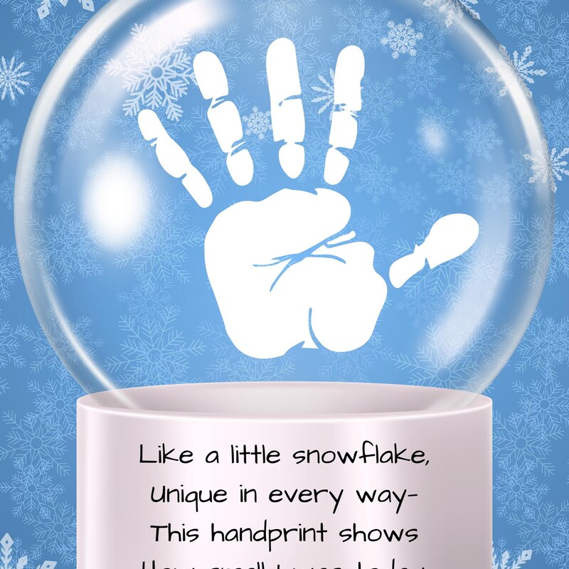 Snowflake Handprint - Etsy