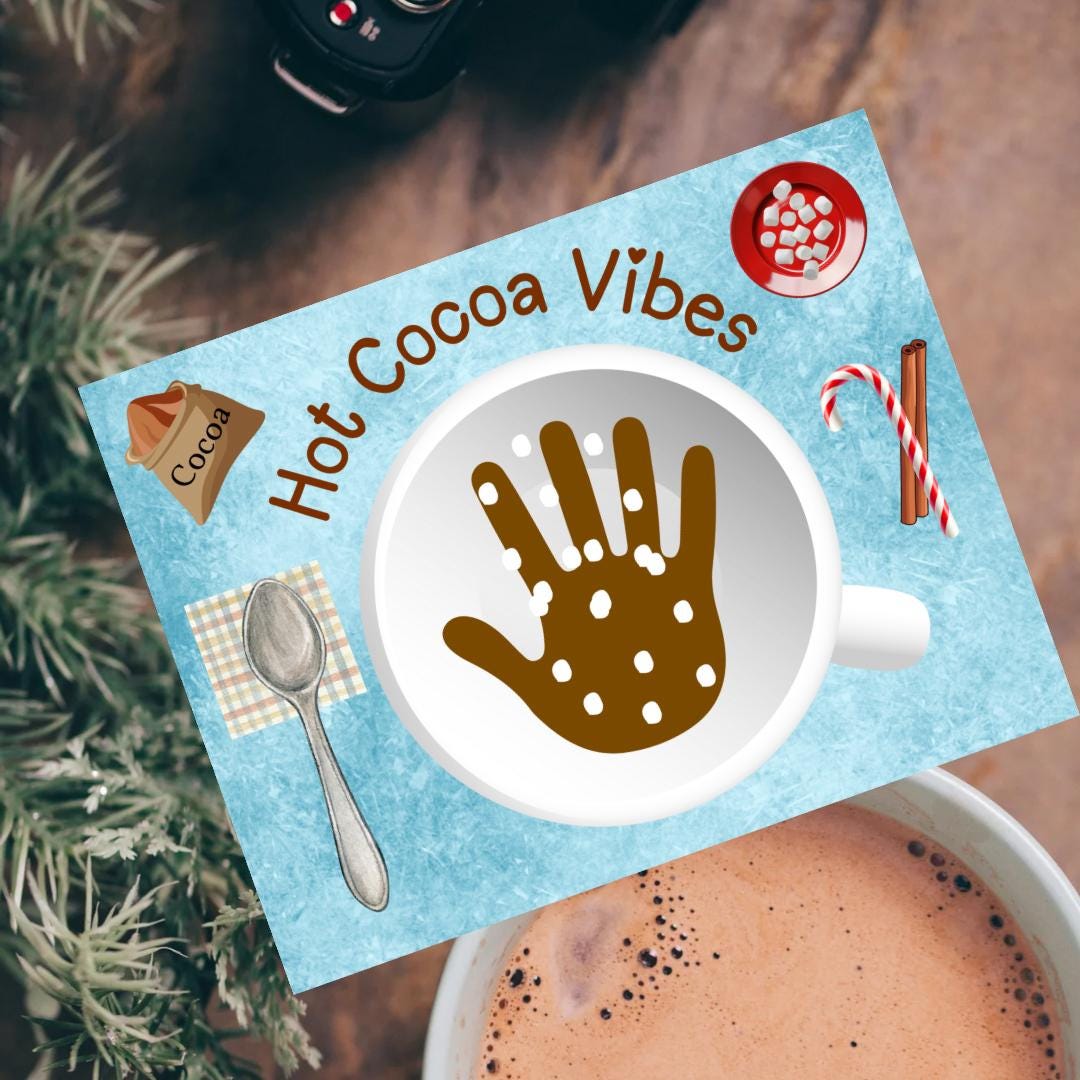 Hot Cocoa Handprint Craft Printable Digital Download Keepsake - Etsy