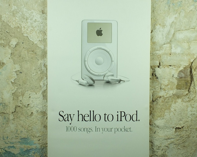 2001 Apple Say Hello to Ipod Poster, Think Different, Original From ...