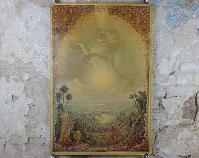 1975 Leo Poster, by Johfra, Zodiac Astrology Star Sign, From Verkerke ...