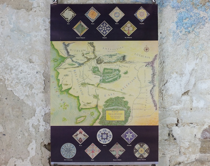 Durin's Door Watercolor Tapestry Speak Friend and Enter Mellon Gandalf ...