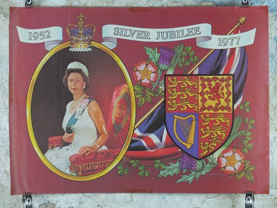 1978 Vintage Queen Elizabeth Silver Jubilee Poster 1952-1978 - Etsy