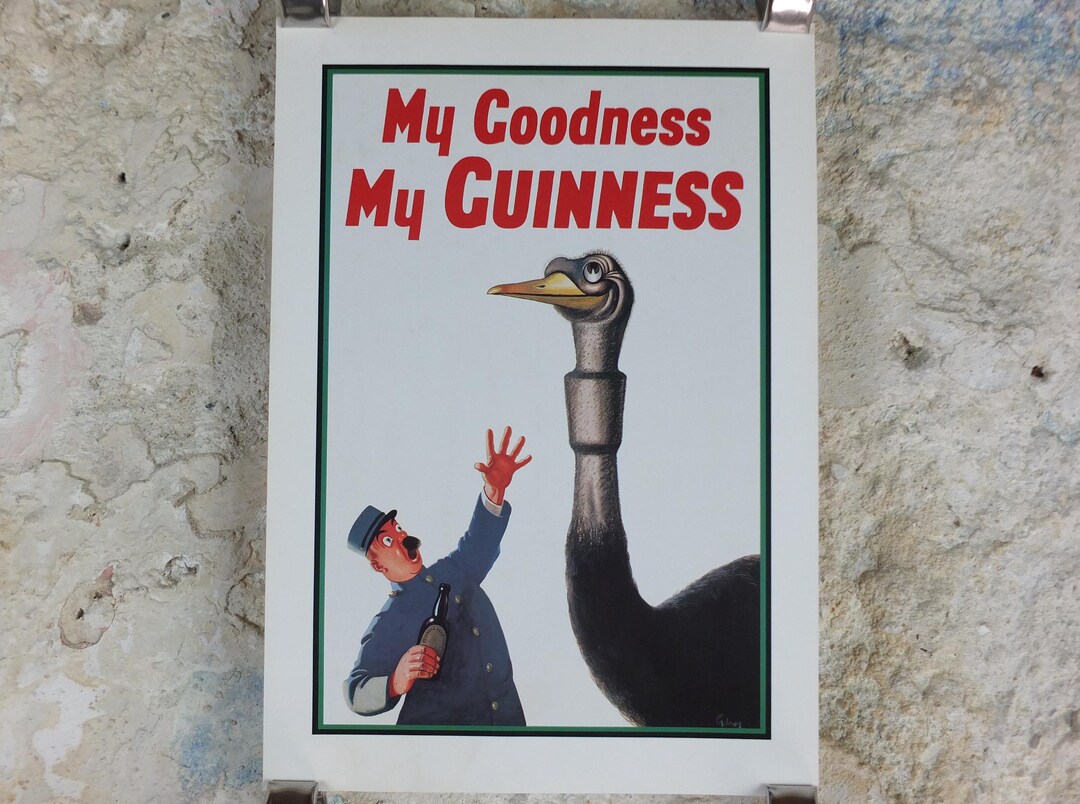 1981 John Gilroy Guinness Toucan Poster, Ostrich 1936, Guinness ...