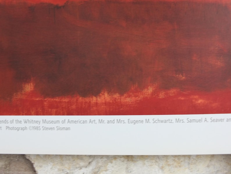 1998 Mark Rothko Poster, Four Darks in Red 1958, Whitney Museum of ...