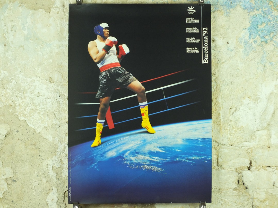 Vintage Barcelona Olympic Poster, Boxing by Addison Allsport / NASA ...