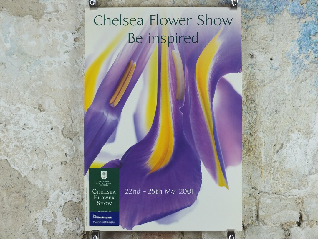 2001 RHS Chelsea Flower Show Poster, Iris, the Royal Horticultural ...
