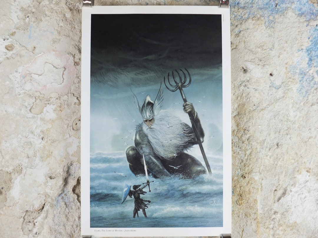1993 Tolkien Unfinished Tales Poster, Ulmo Lord of Waters, by John Howe ...