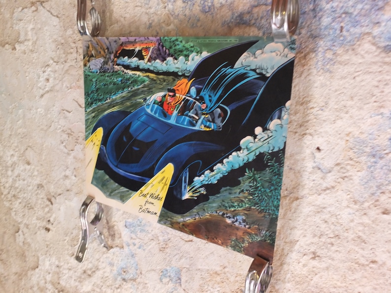 Original Vintage Comic DC Batman and Robin Batmobile Batcave | Etsy UK